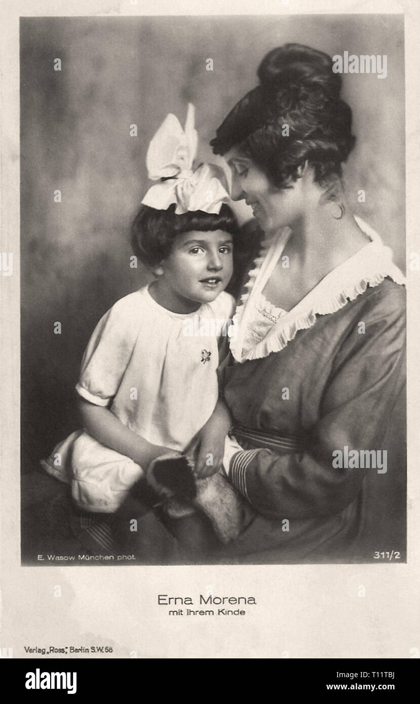 Promotional photography of Erna Morena and Child - Silent movie era ...