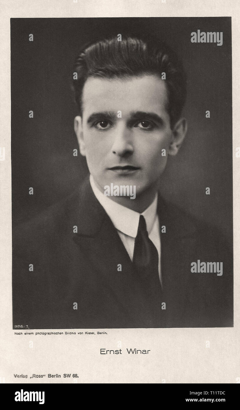 Promotional photography of Ernst Winar - Silent movie era Stock Photo ...