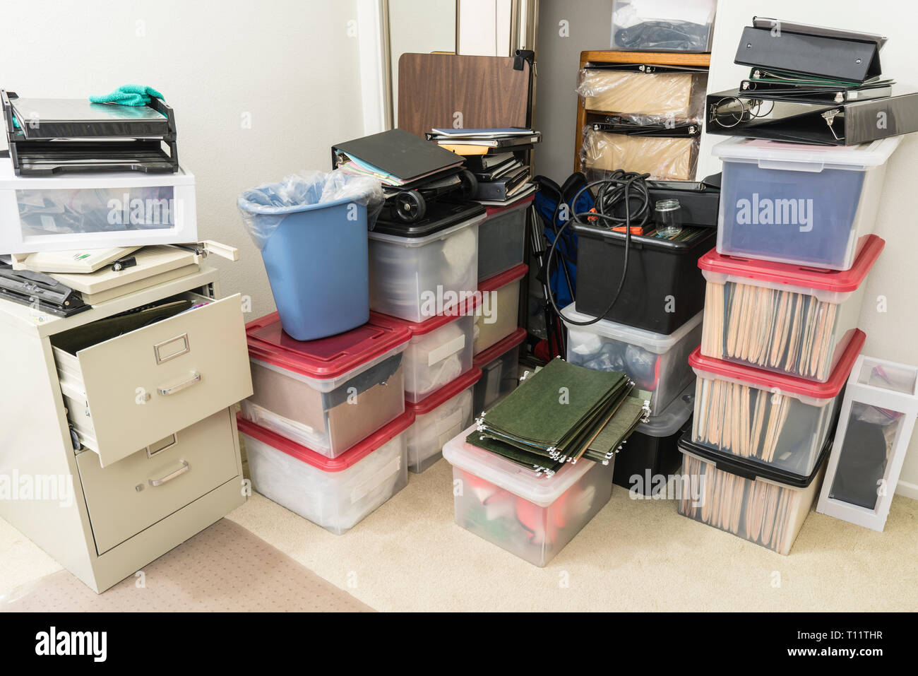 Storage boxes clutter hi-res stock photography and images - Alamy