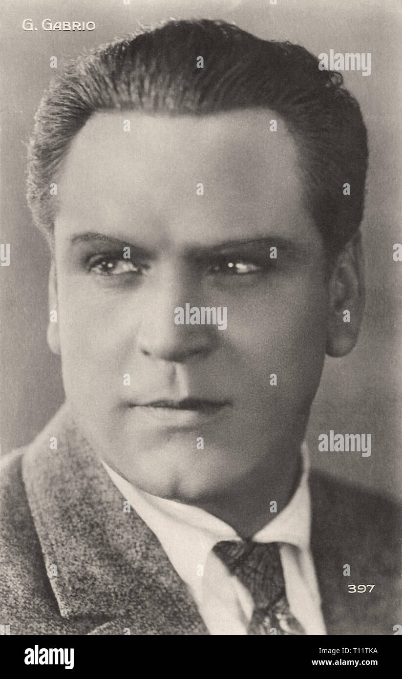 Promotional photography of Gabriel Gabrio - Silent movie era Stock ...