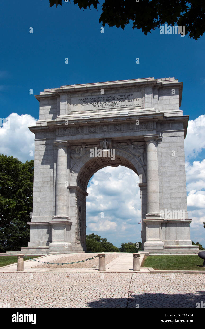 The National Memorial Arch is dedicated "to the officers and soldiers ...