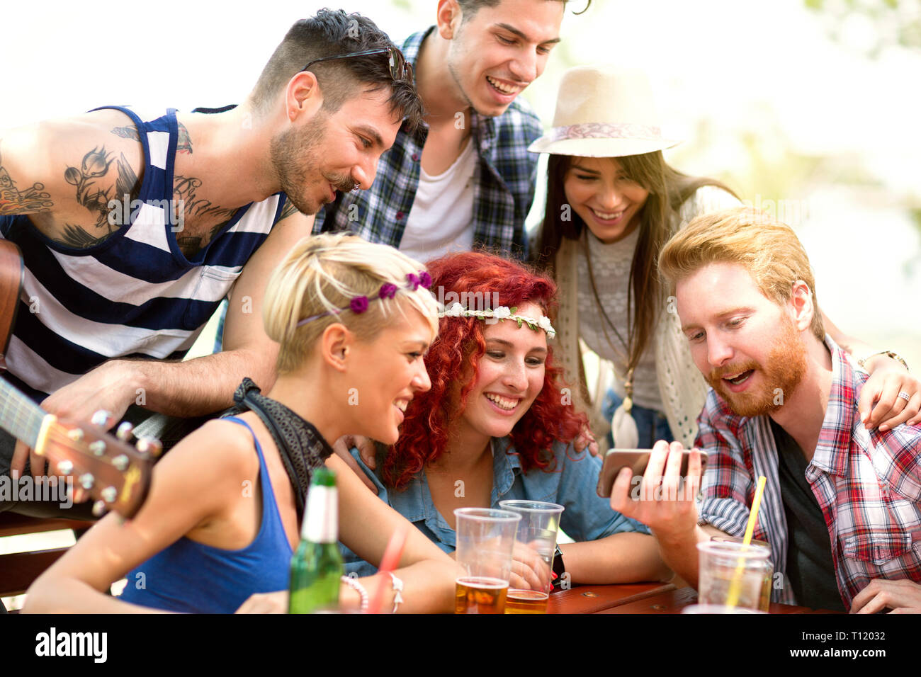 Group of people watching outdoor show hi-res stock photography and ...