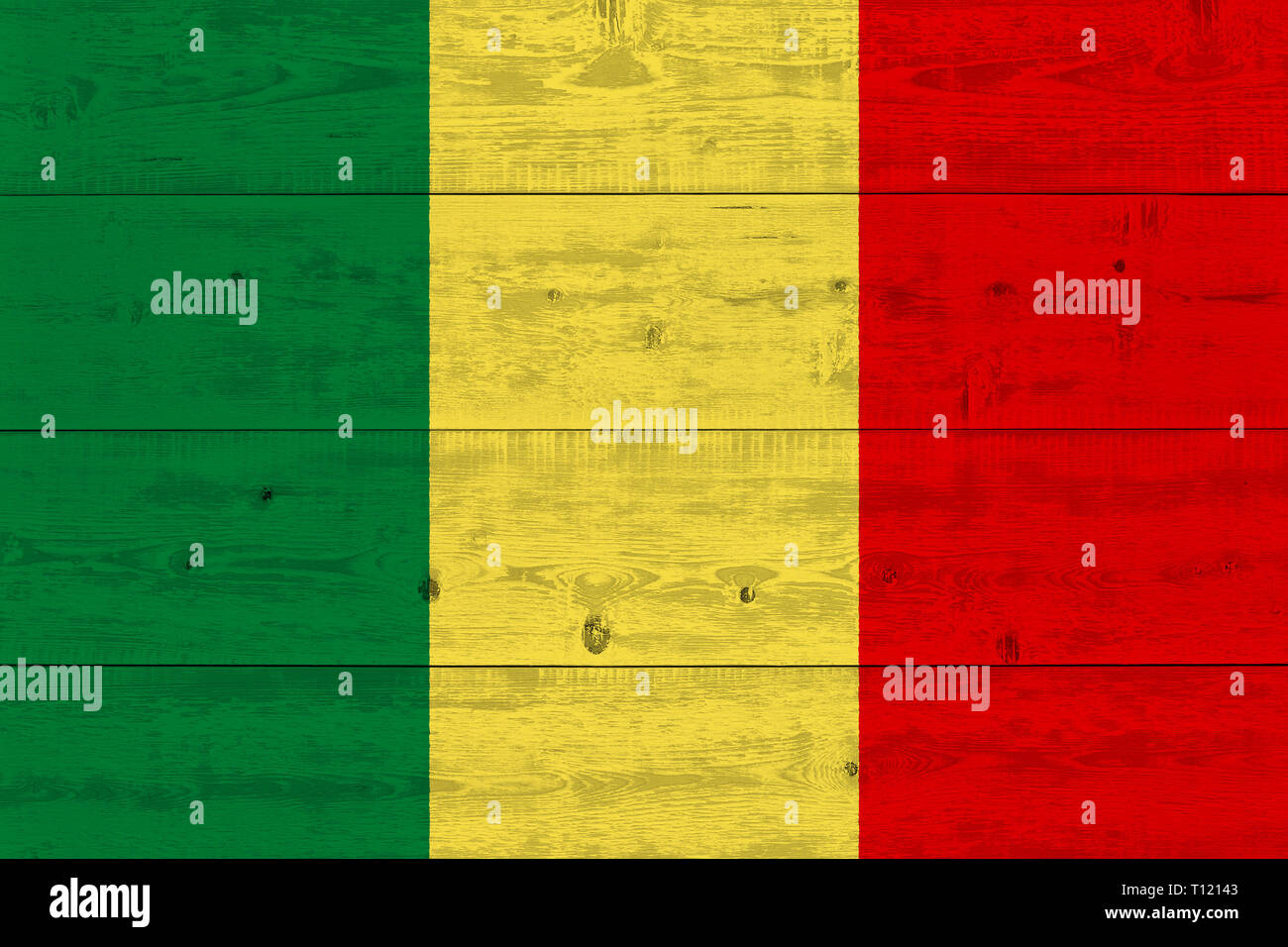 Mali flag painted on old wood plank. Patriotic background. National ...