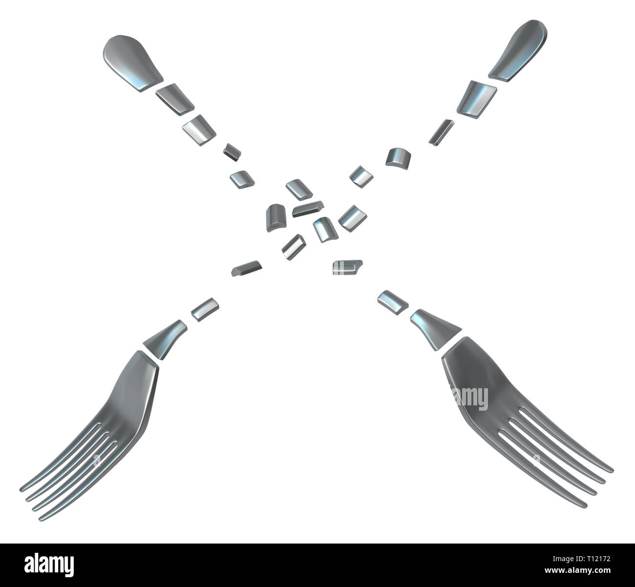 Forks crossed hi-res stock photography and images - Alamy