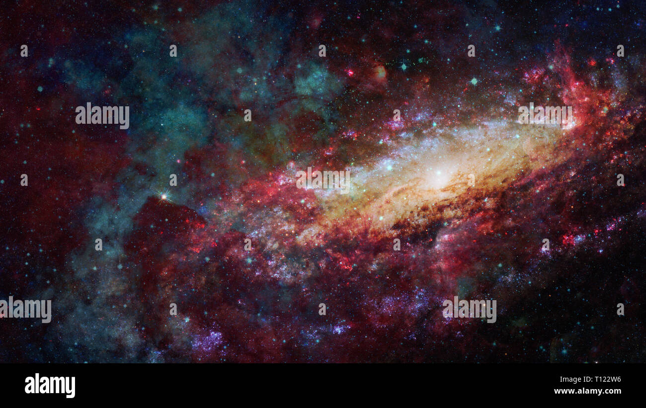 Nebula and stars in deep space. Universe galaxy. Elements of this image ...