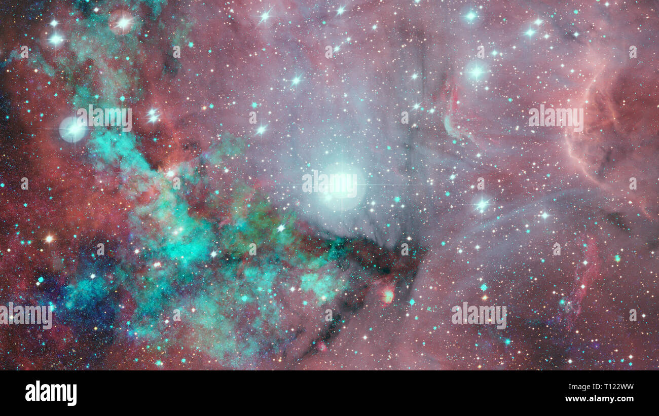 Nebula and stars in deep space. Universe galaxy. Elements of this image ...