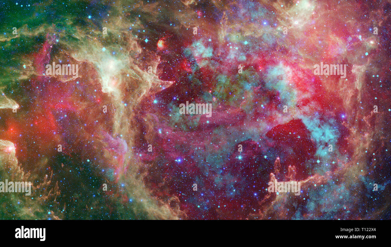 Nebula and stars in deep space. Universe galaxy. Elements of this image ...