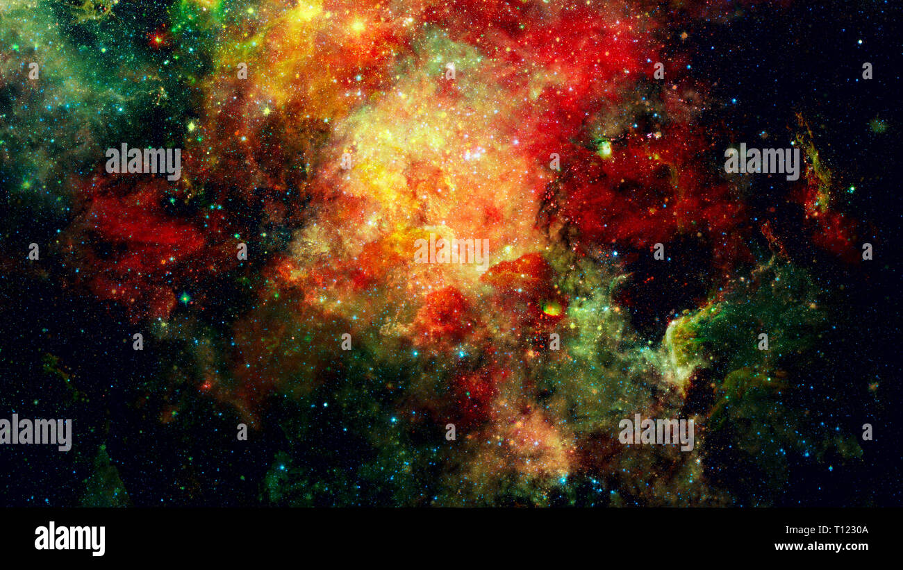 Group of bright massive stars in the nebula. Elements of this image ...