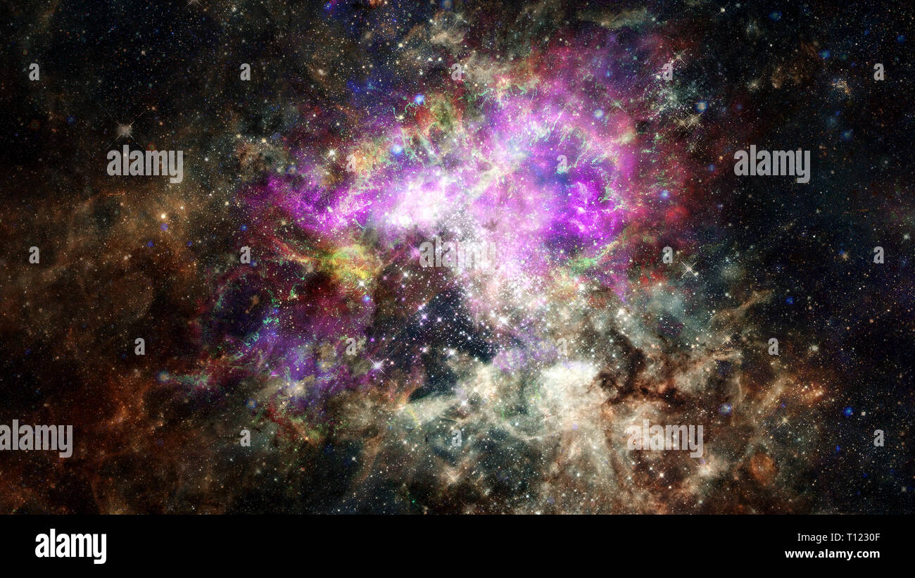 Deep outer space background with stars and nebula. Elements of this ...