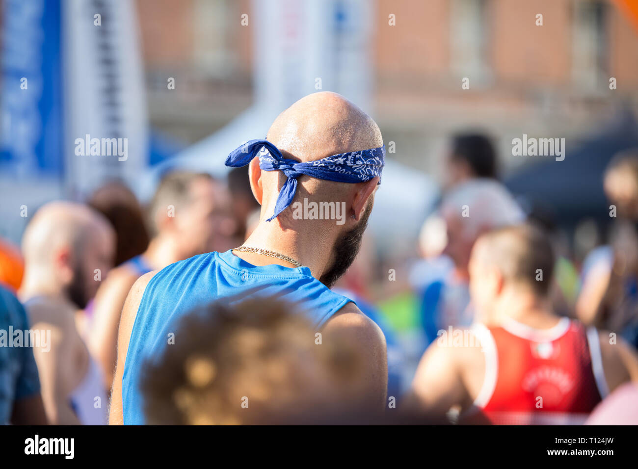 Marathon runner head on hi-res stock photography and images - Alamy