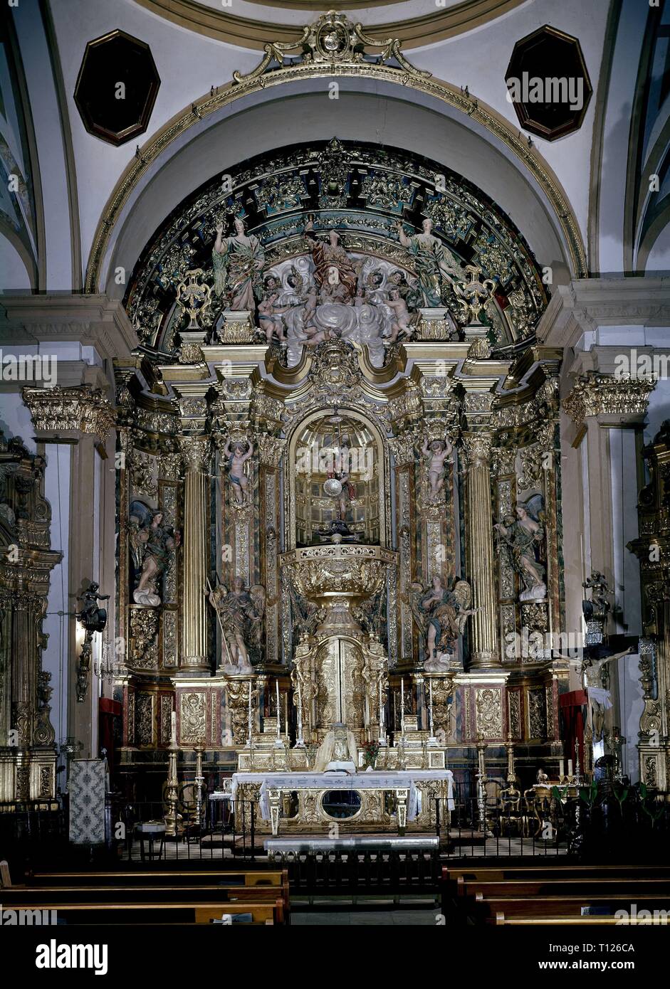 RETABLO MAYOR. Location: ST. MICHAEL'S CHURCH. MURCIA. SPAIN Stock ...