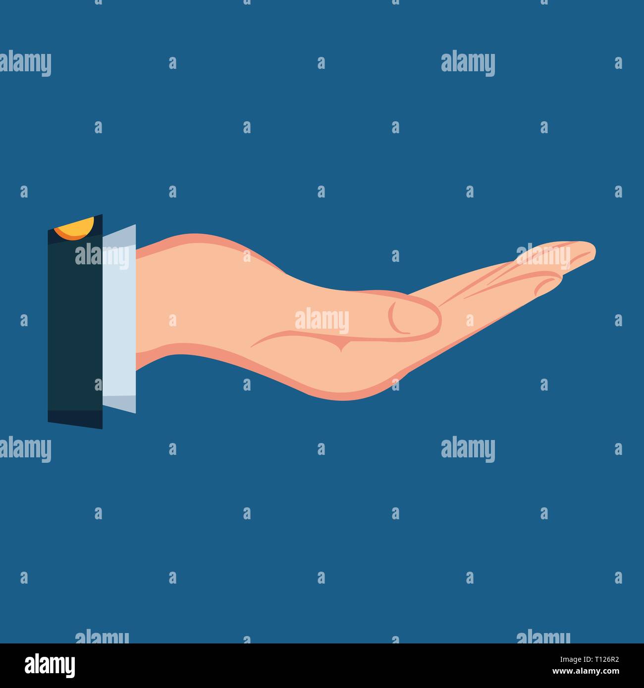 hand begging gesture vector illustration Stock Vector Image & Art - Alamy