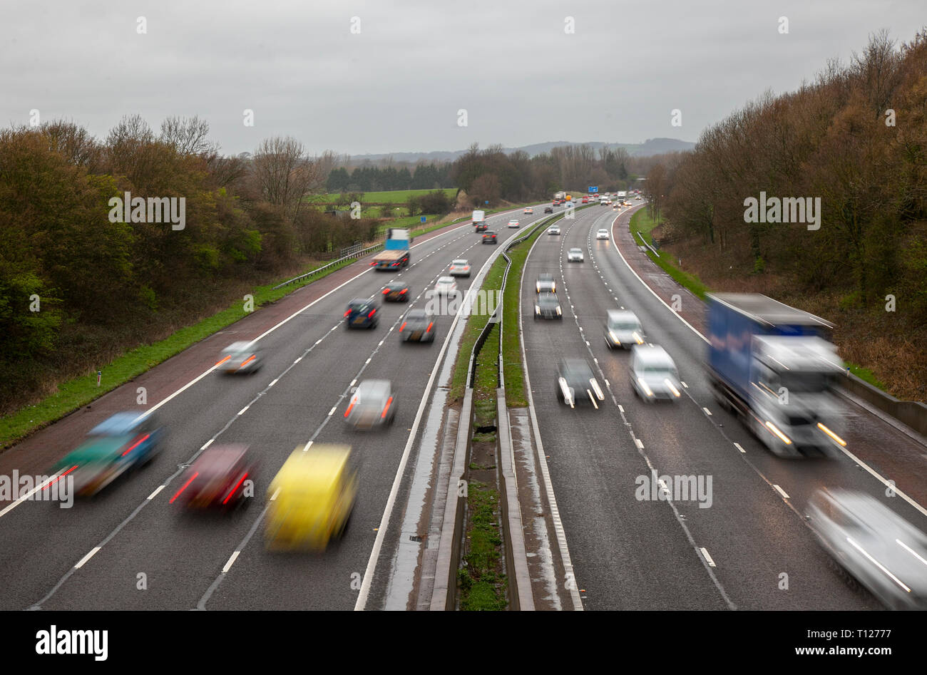 Crawling traffic on m6 motorway hi-res stock photography and images - Alamy
