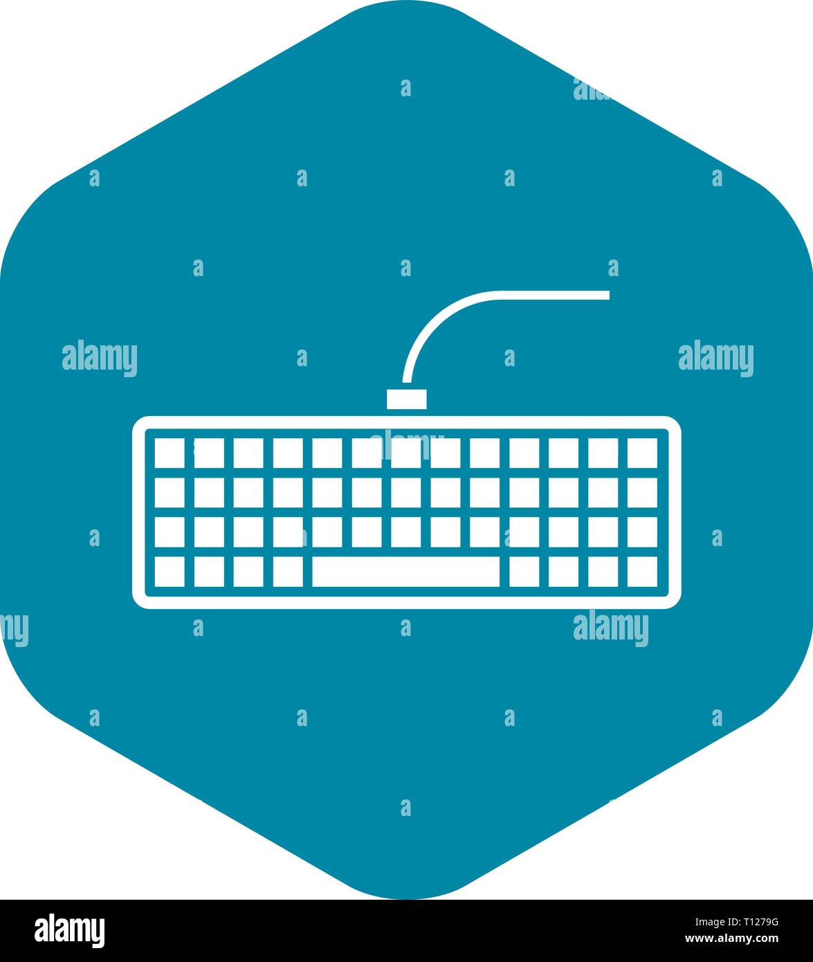 Black computer keyboard icon, simple style Stock Vector Image & Art - Alamy