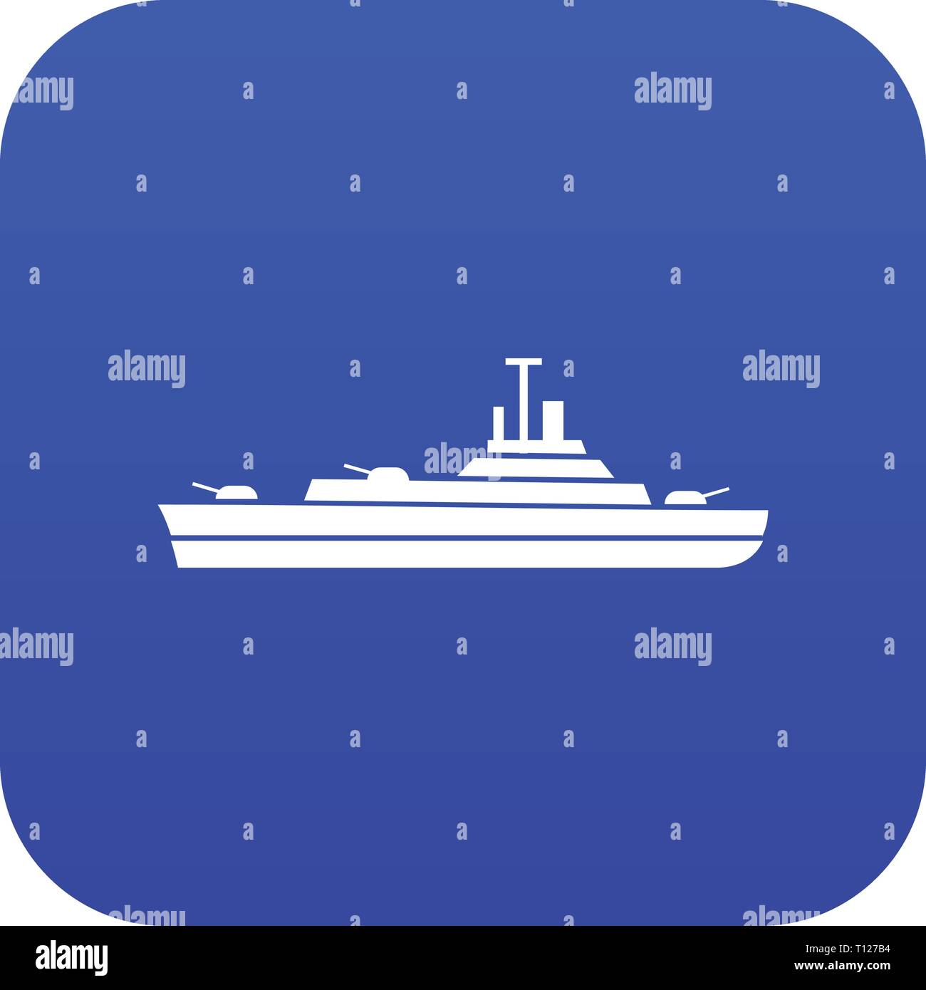 Warship icon digital blue Stock Vector Image & Art - Alamy