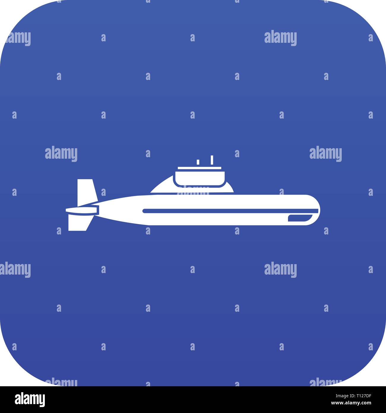 Submarine icon digital blue Stock Vector Image & Art - Alamy