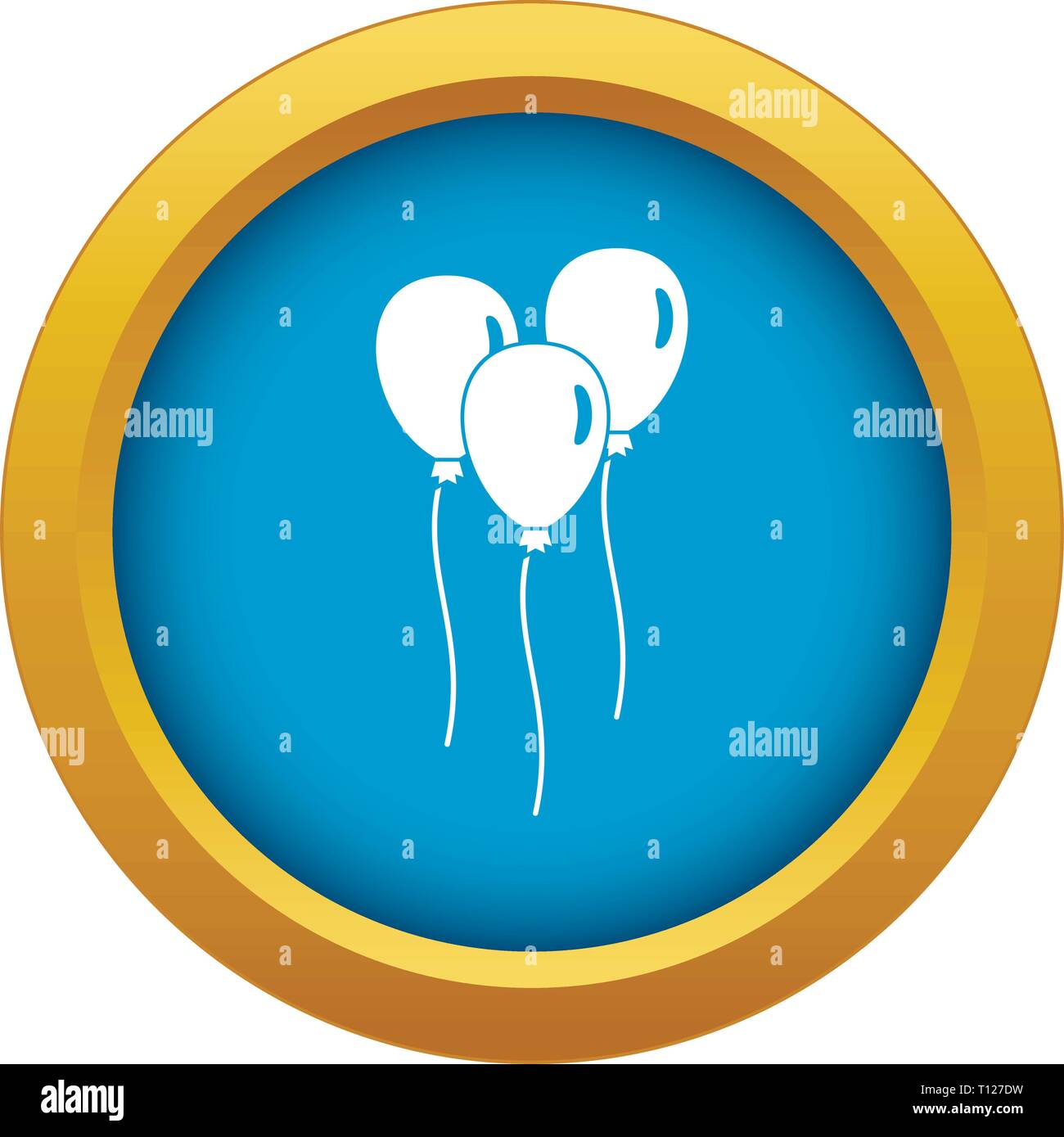 Balloons icon blue vector isolated Stock Vector Image & Art - Alamy