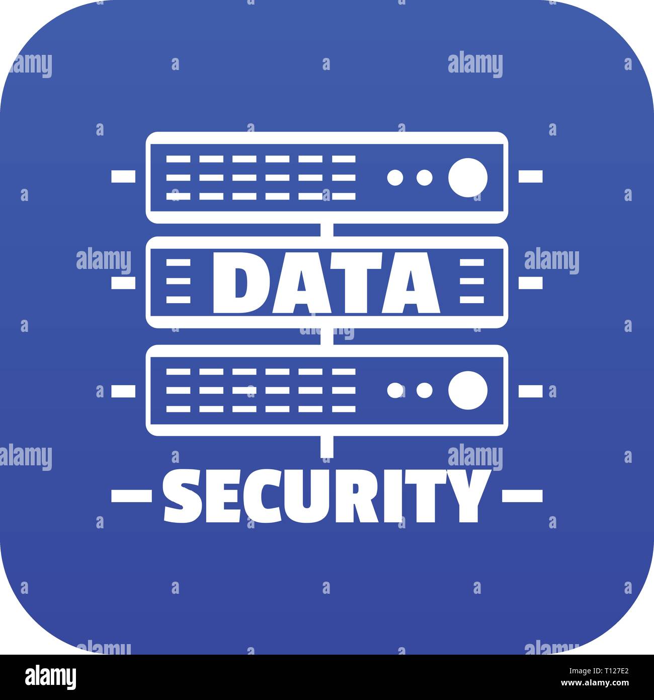 Server data security icon blue vector Stock Vector Image & Art - Alamy