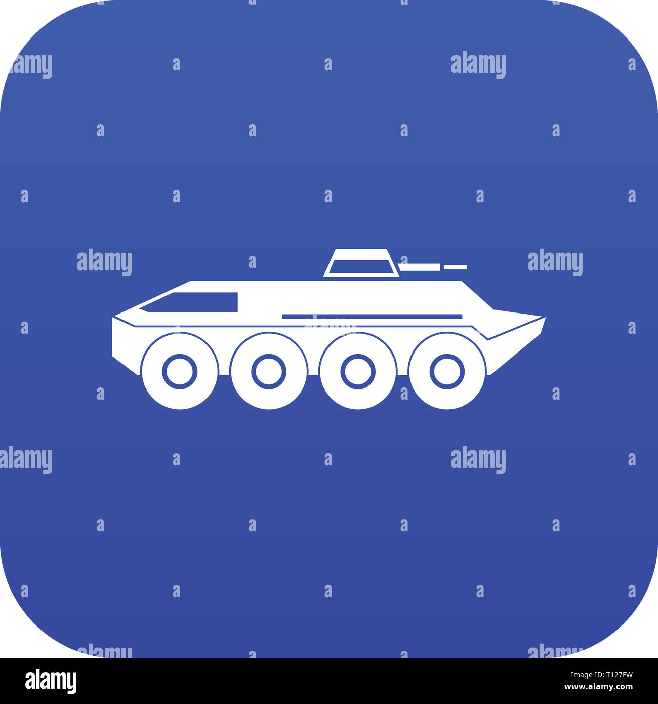 Armored personnel carrier icon digital blue Stock Vector Image & Art ...