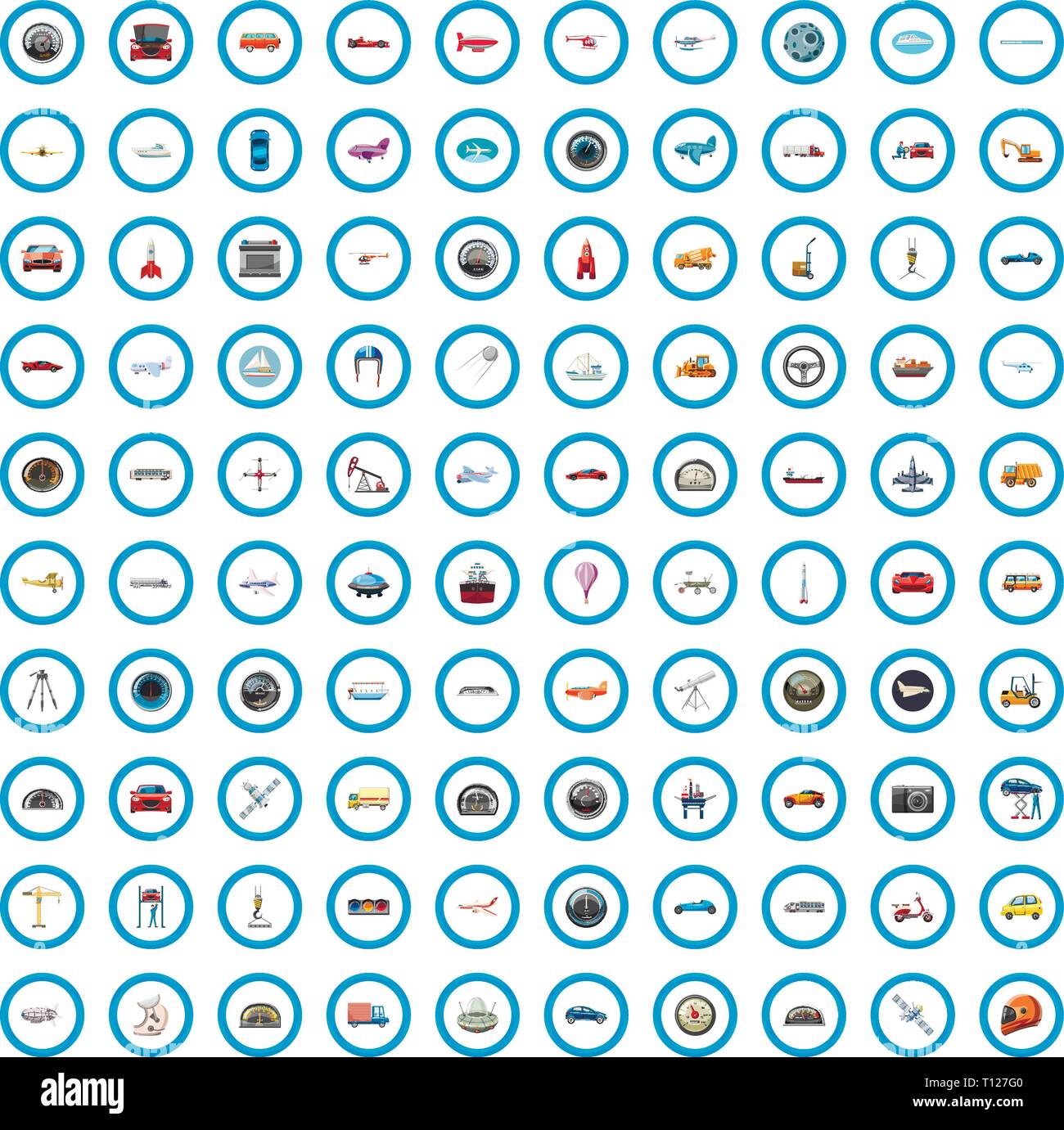 100 machine icons set, cartoon style Stock Vector Image & Art - Alamy