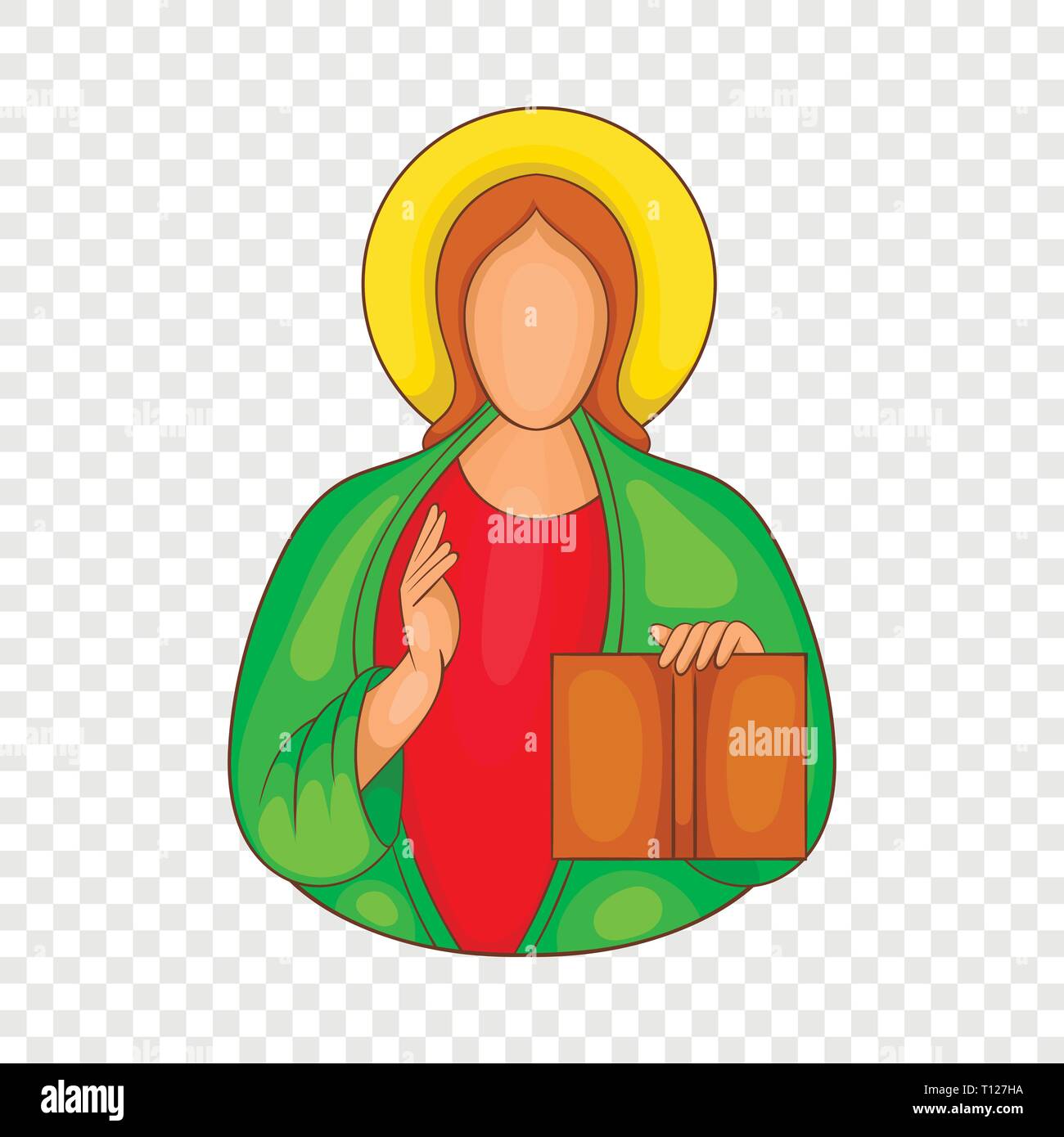 Jesus icon in cartoon style Stock Vector Image & Art - Alamy
