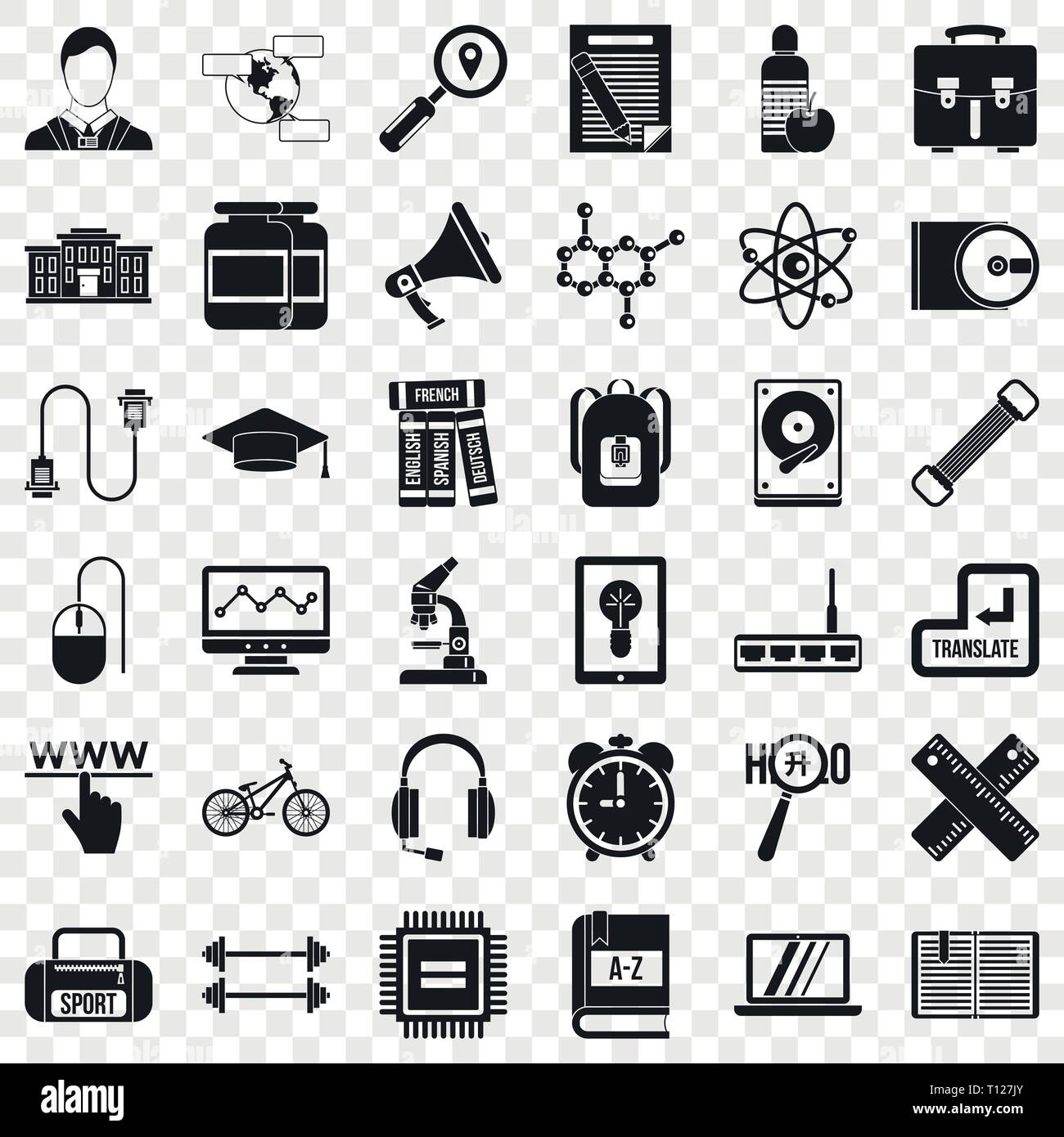 Business training icons set, simple style Stock Vector Image & Art - Alamy