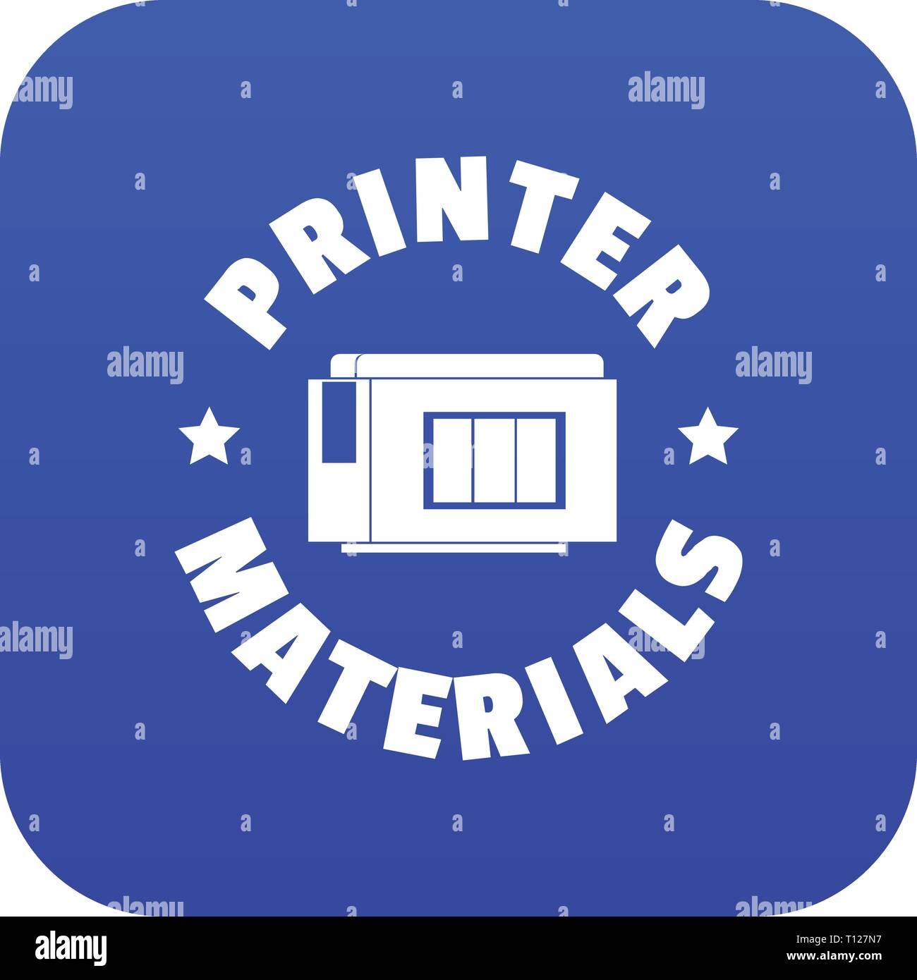 Printer materials icon blue vector Stock Vector Image & Art - Alamy
