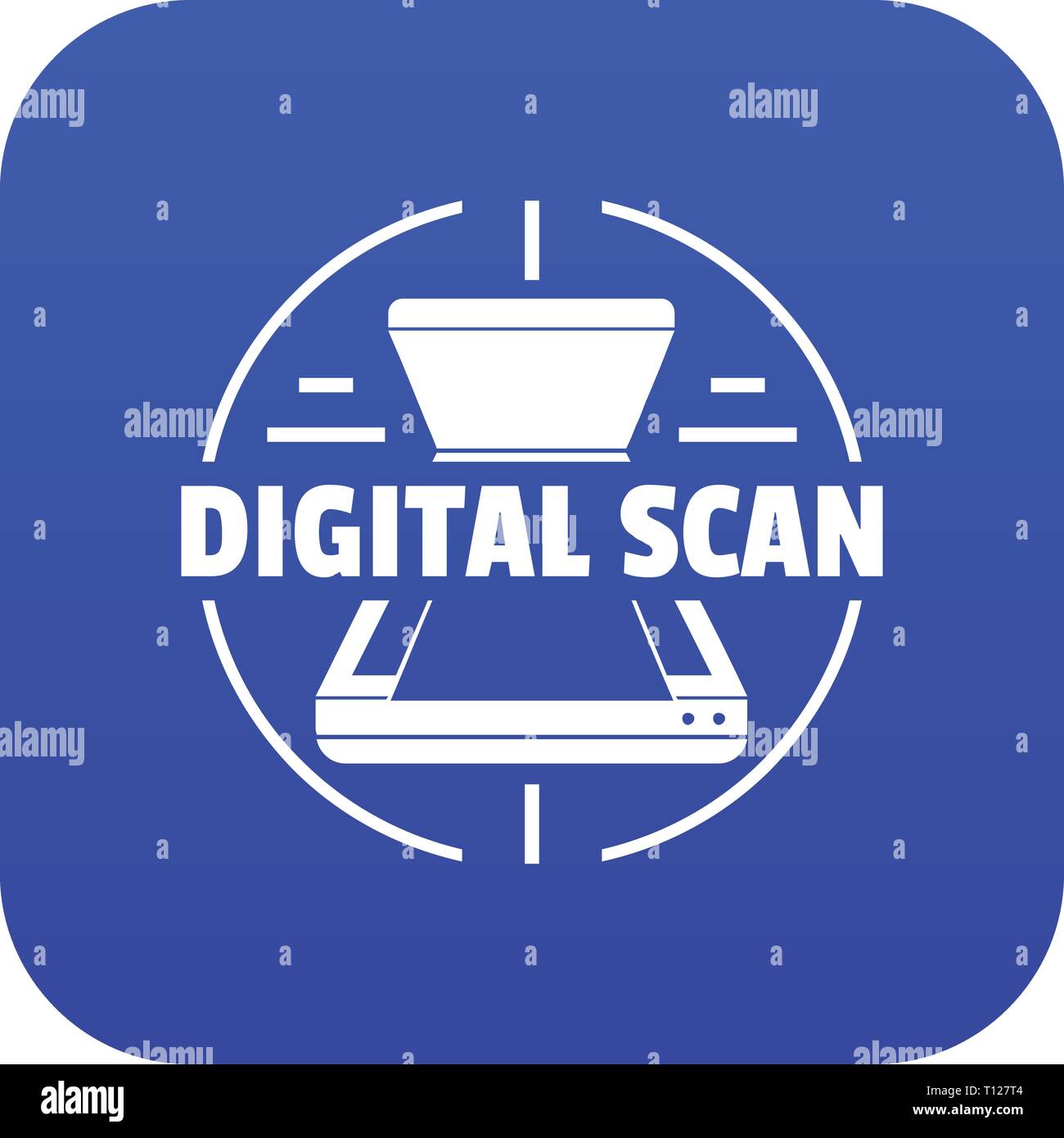 Digital scan icon blue vector Stock Vector Image & Art - Alamy