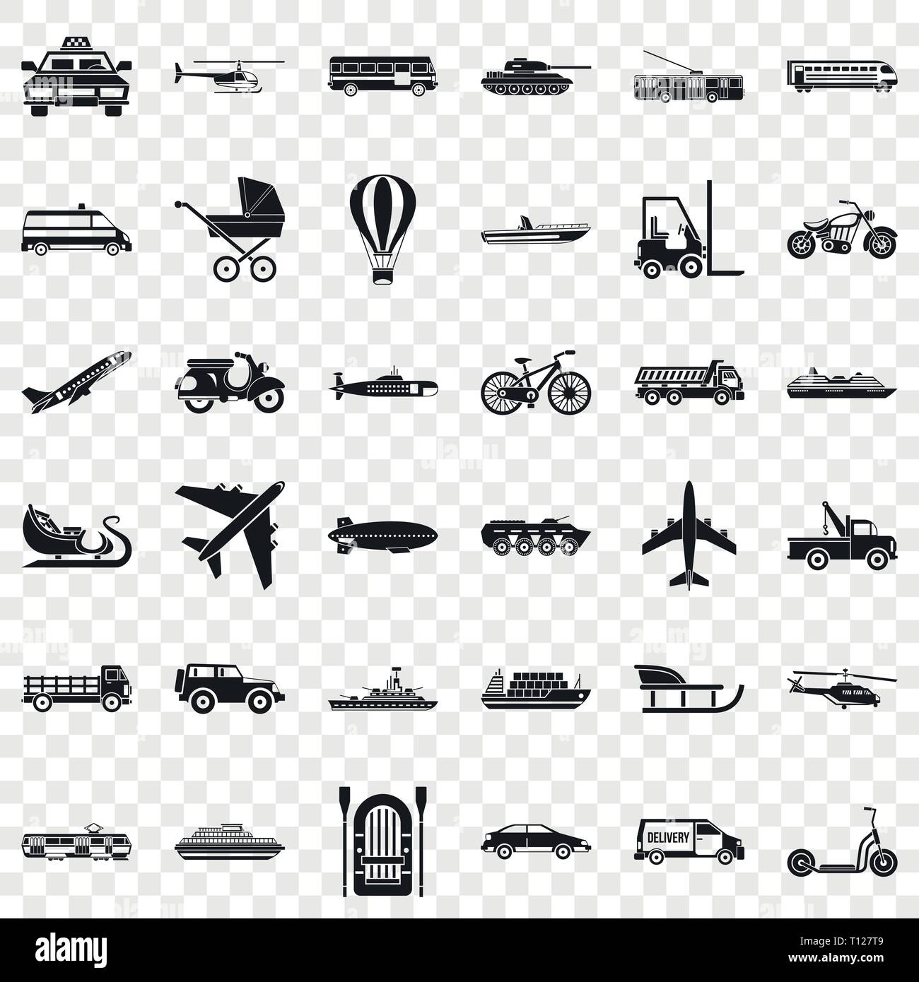 Driving icons set, simple style Stock Vector Image & Art - Alamy