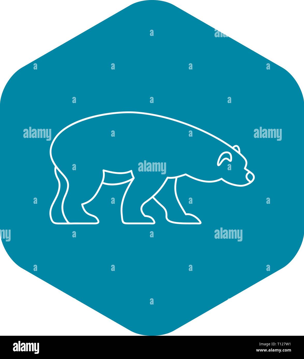 Bear icon, outline style Stock Vector Image & Art - Alamy
