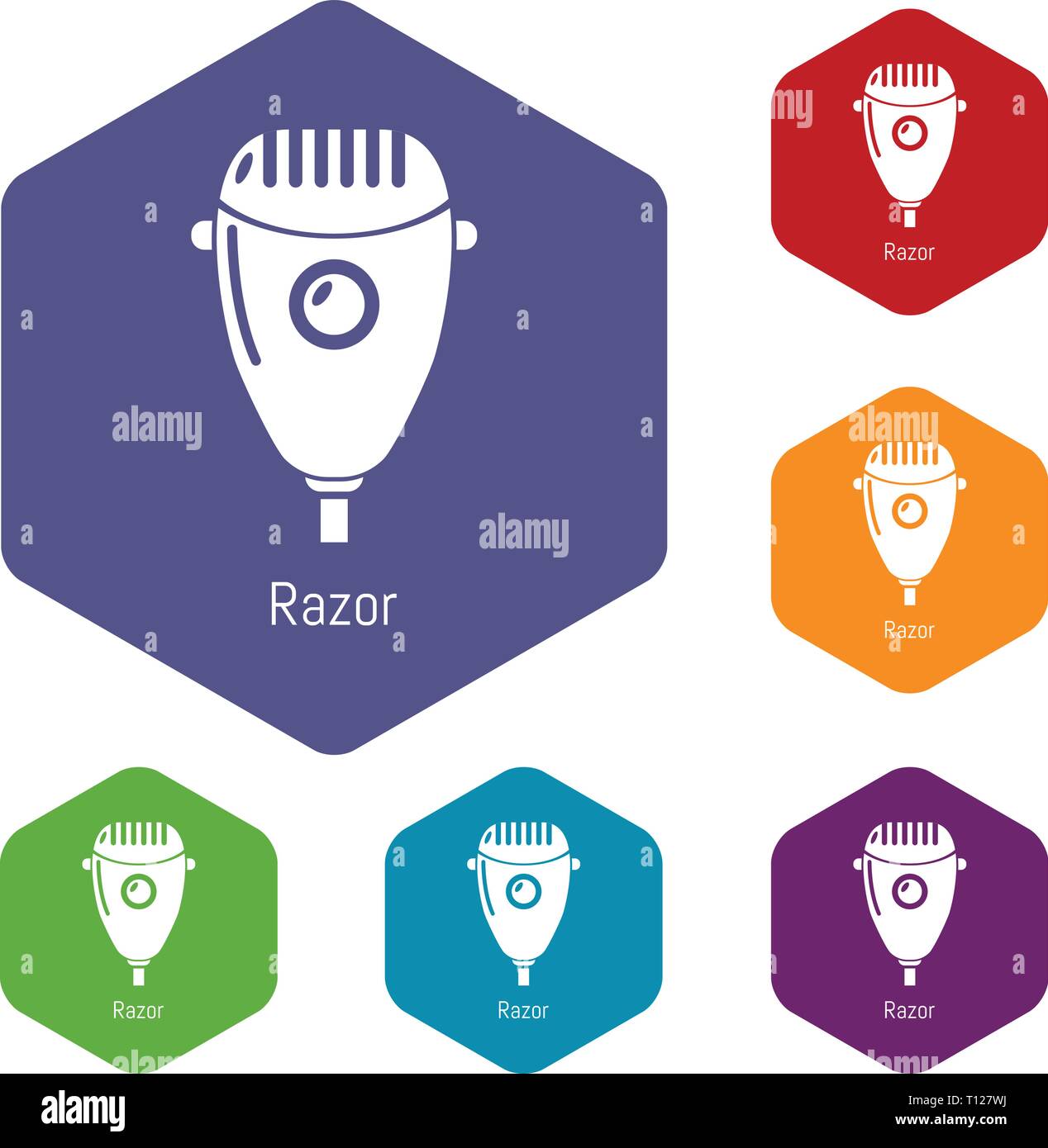 Razor icons vector hexahedron Stock Vector Image & Art - Alamy