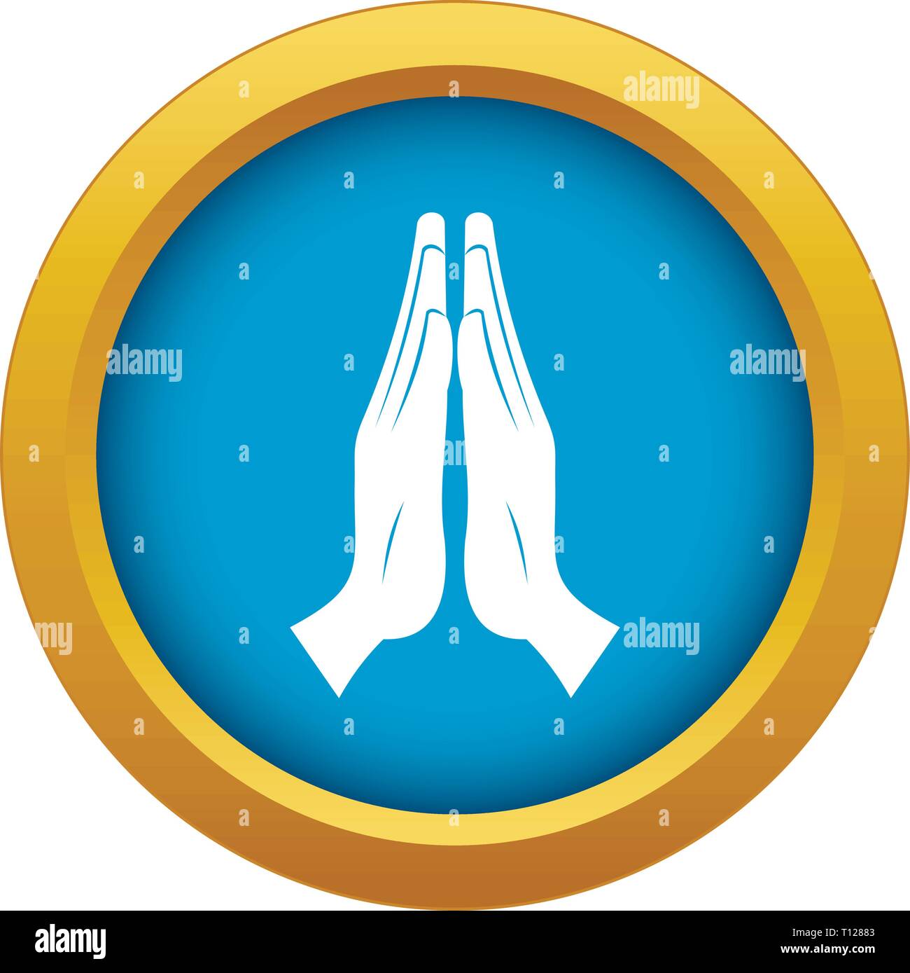 Prayer icon blue vector isolated Stock Vector Image & Art - Alamy