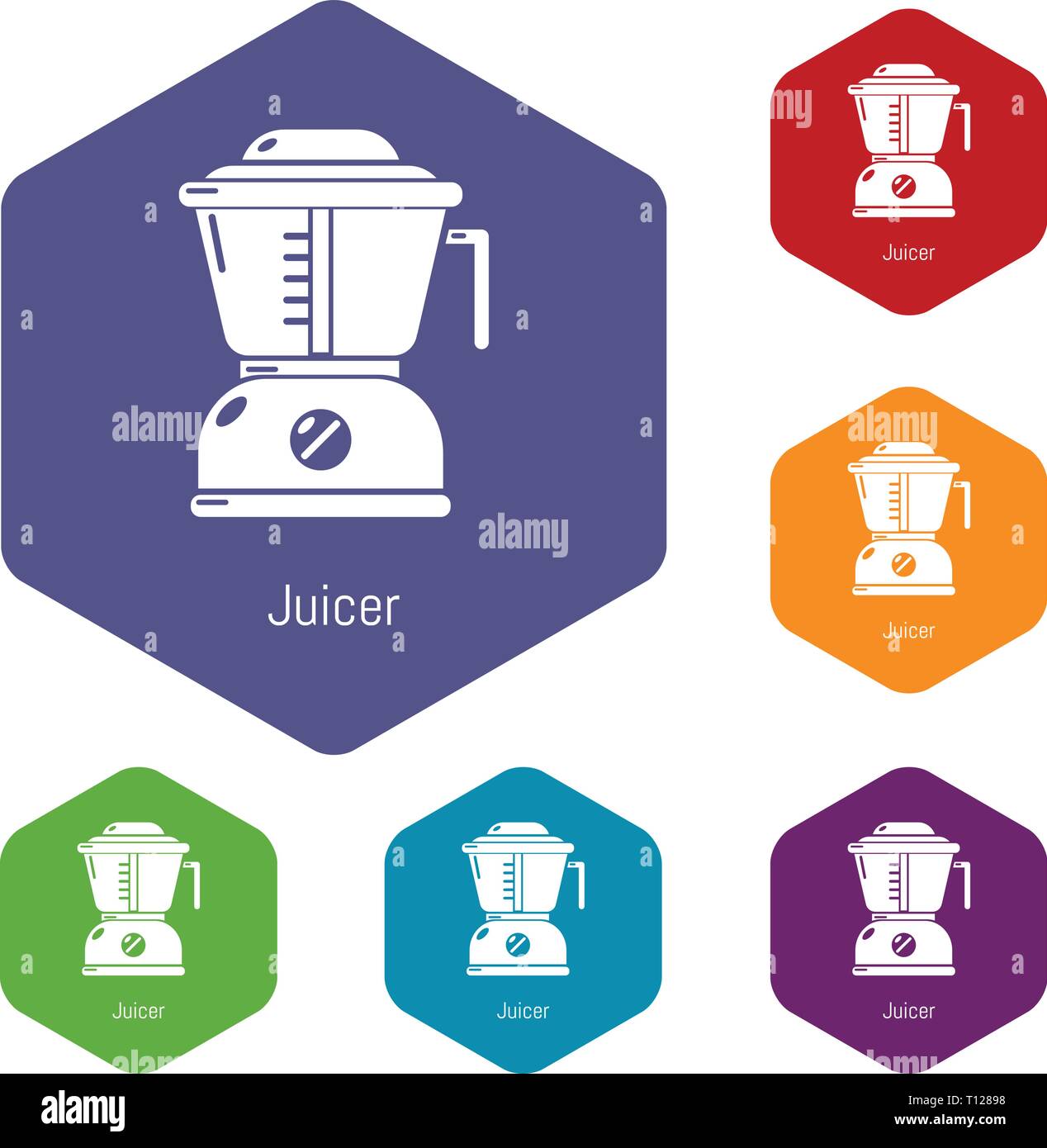 Juicer icons vector hexahedron Stock Vector Image & Art - Alamy