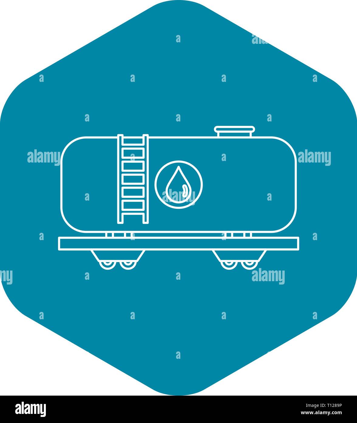 Oil railway tank icon outline hi-res stock photography and images - Alamy
