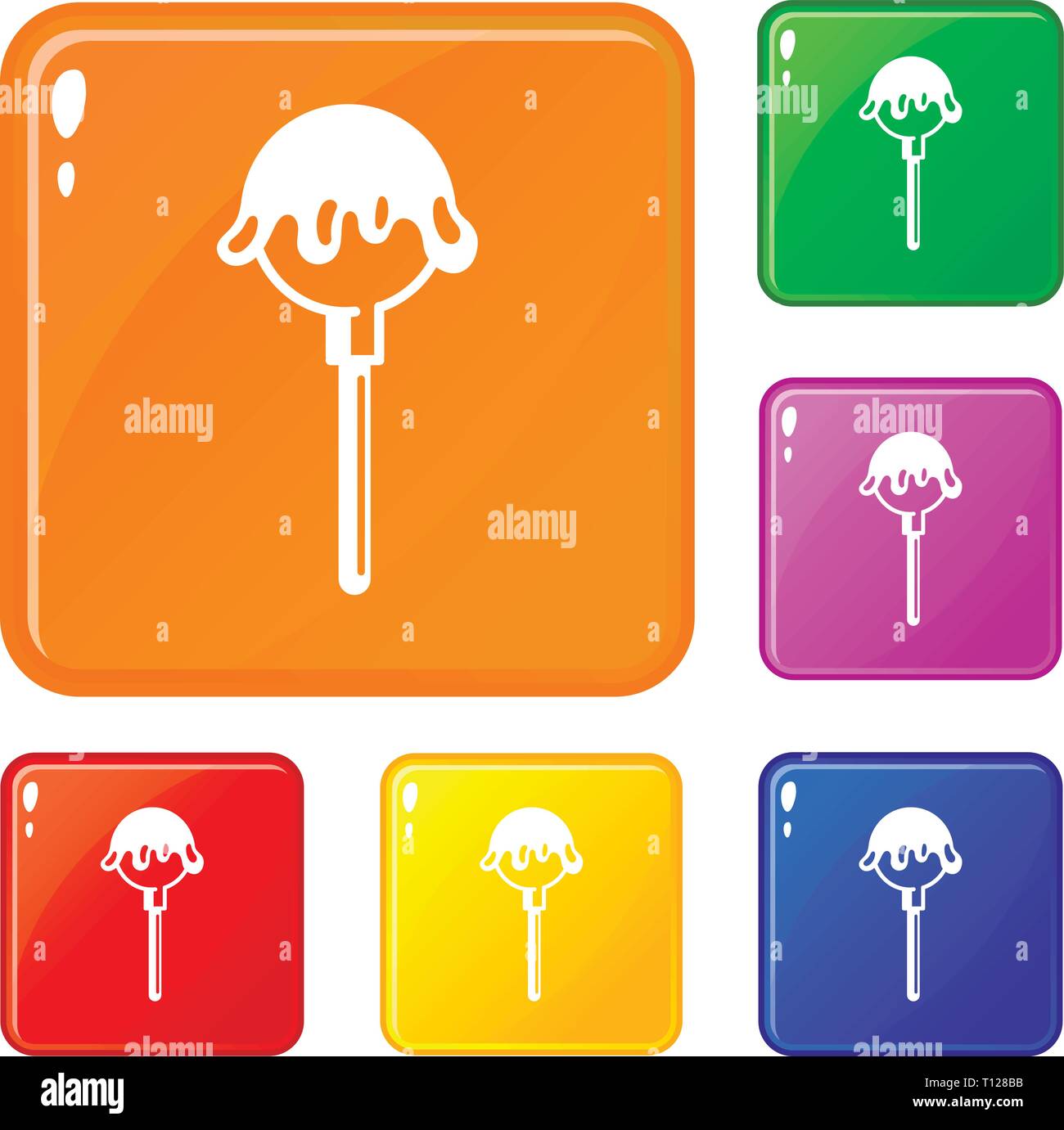 Lollipop icons set vector color Stock Vector Image & Art - Alamy