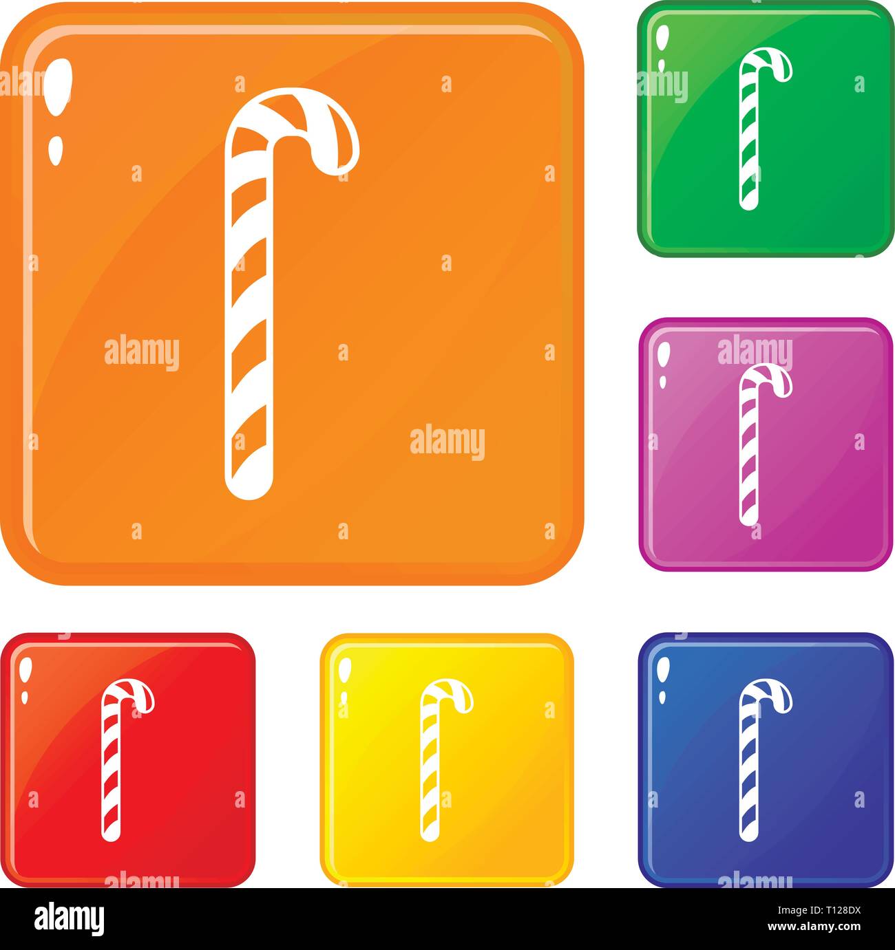 Candy stick icons set vector color Stock Vector Image & Art - Alamy