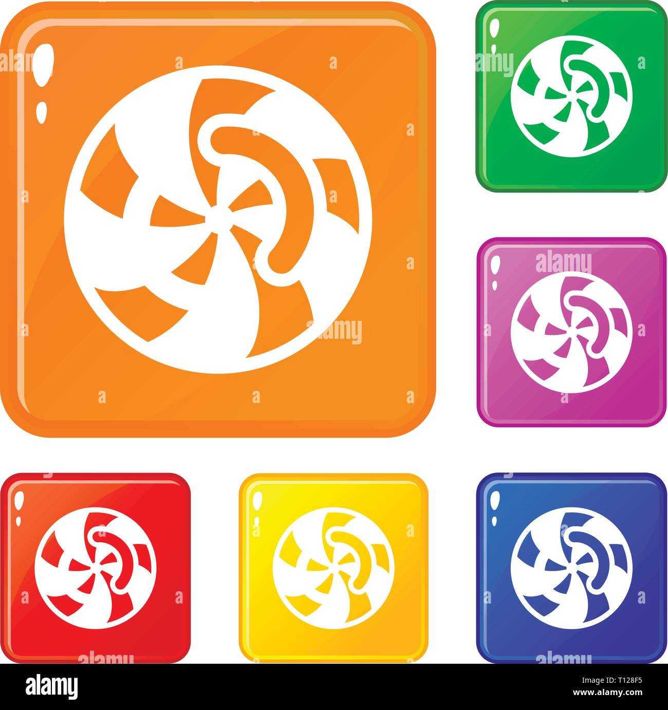 Swirl icons set vector color Stock Vector Image & Art - Alamy