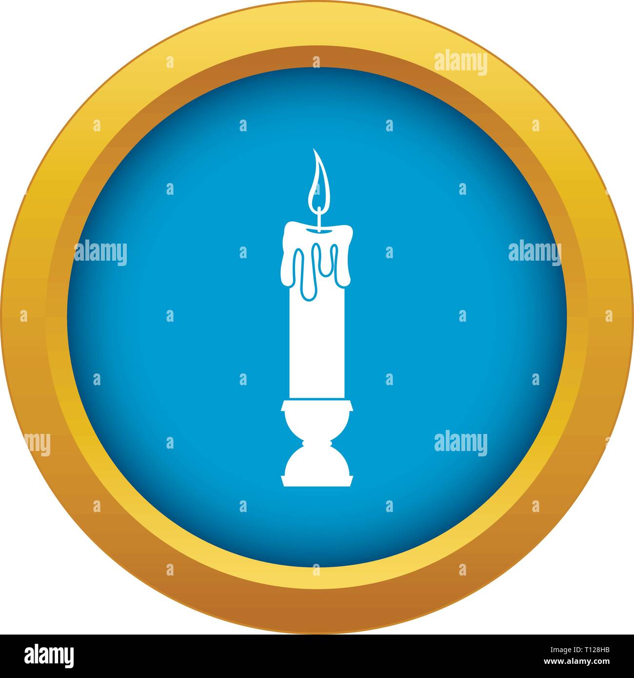 Candle icon blue vector isolated Stock Vector Image & Art - Alamy