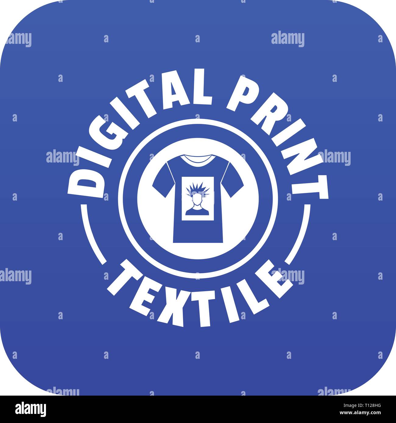 Digital print textile icon blue vector Stock Vector Image & Art - Alamy