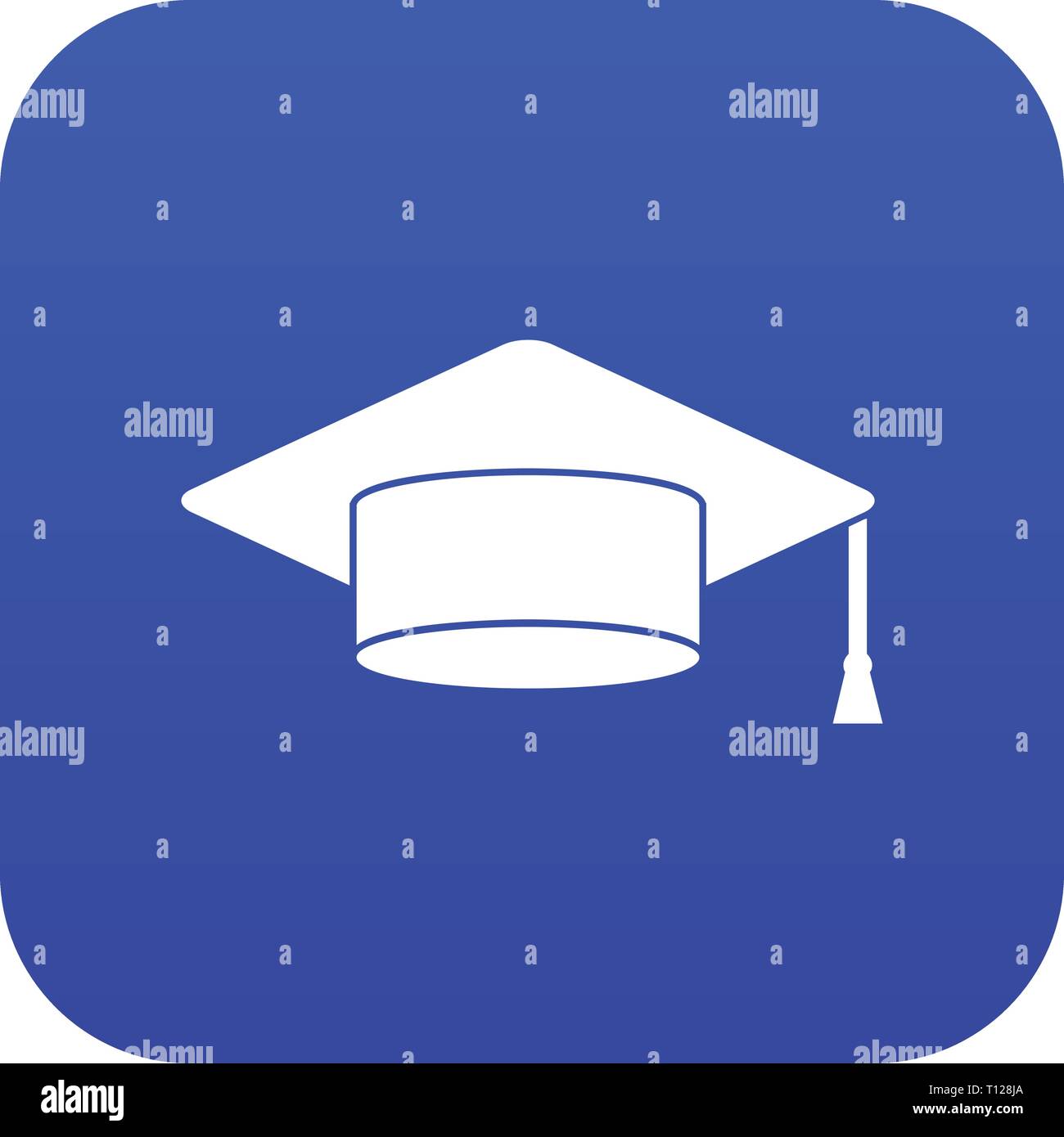 Cap student icon digital blue Stock Vector Image & Art - Alamy