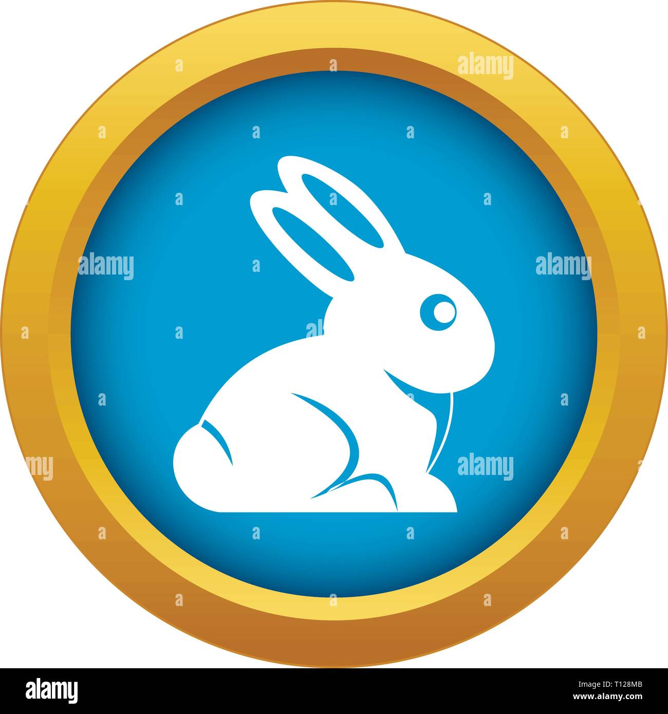 Easter bunny icon blue vector isolated Stock Vector Image & Art - Alamy