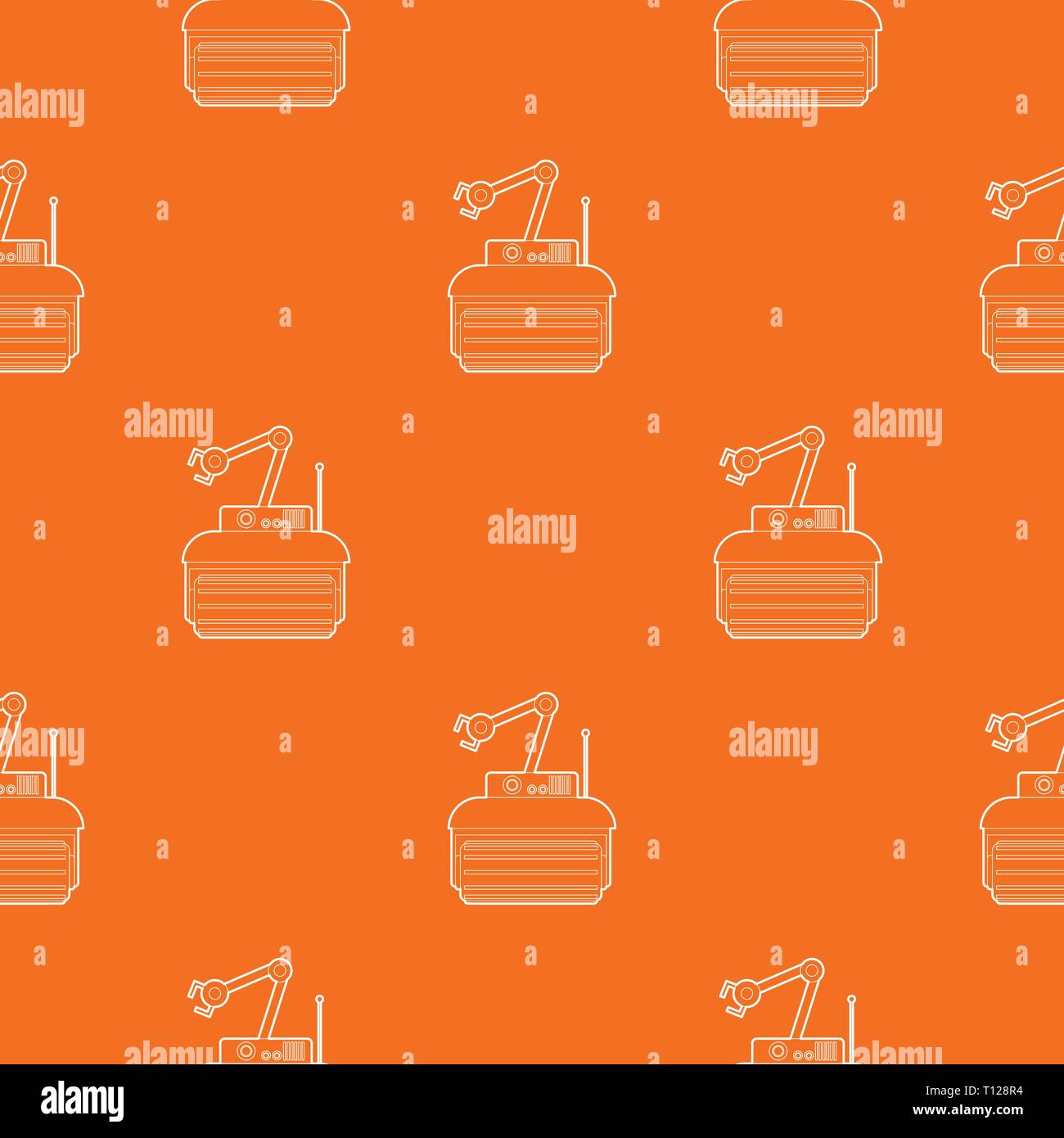 Robot crane pattern vector orange Stock Vector Image & Art - Alamy
