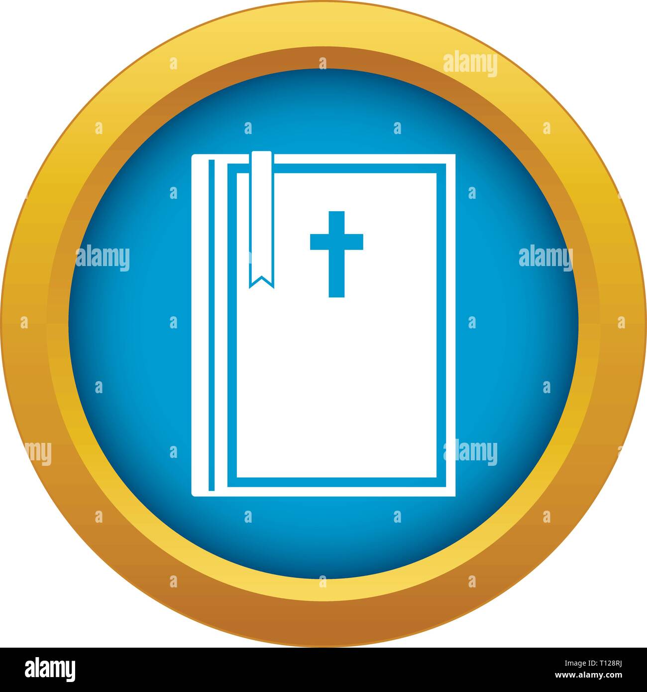 Bible icon blue vector isolated Stock Vector Image & Art - Alamy