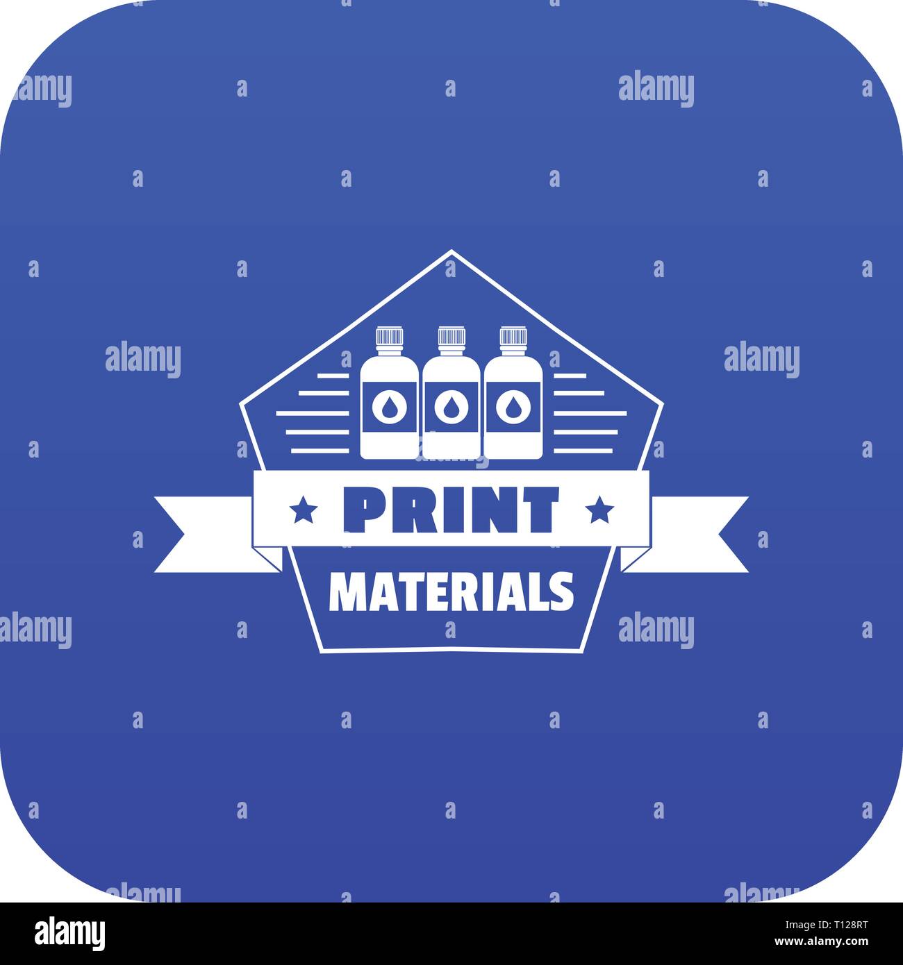 Print materials icon blue vector Stock Vector Image & Art - Alamy