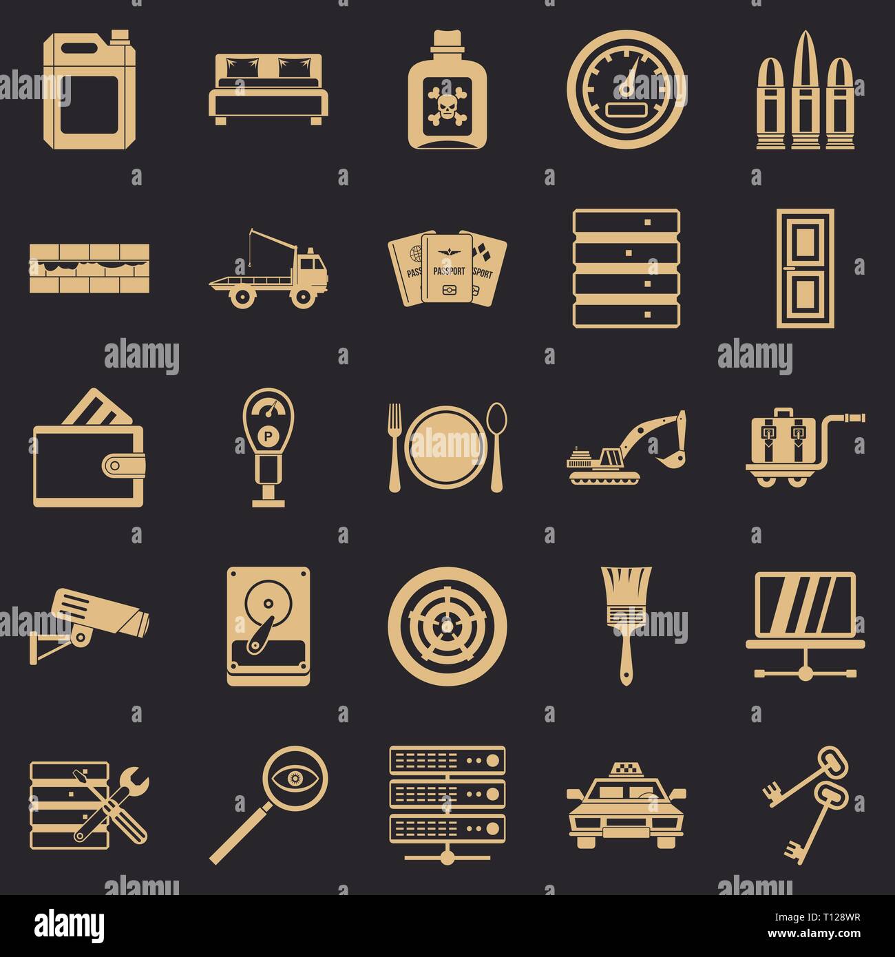 Keys icons set, simple style Stock Vector Image & Art - Alamy