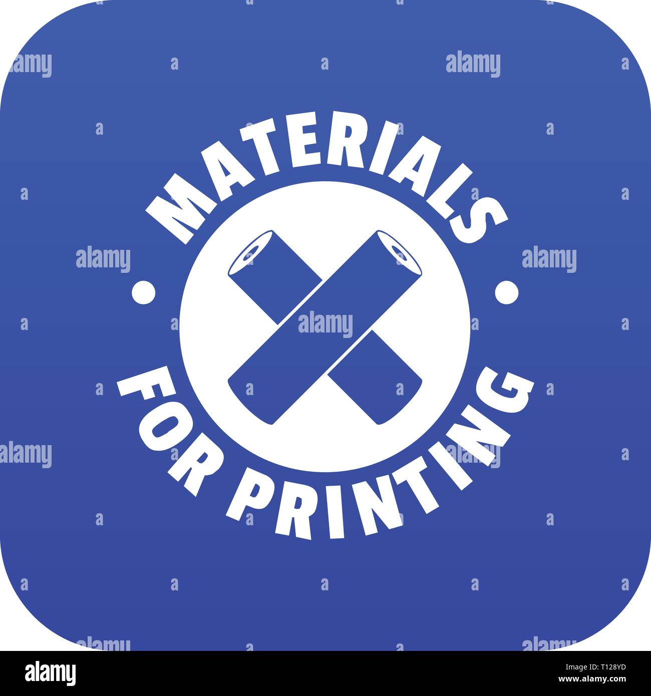 Materials for printing icon blue vector Stock Vector Image & Art - Alamy