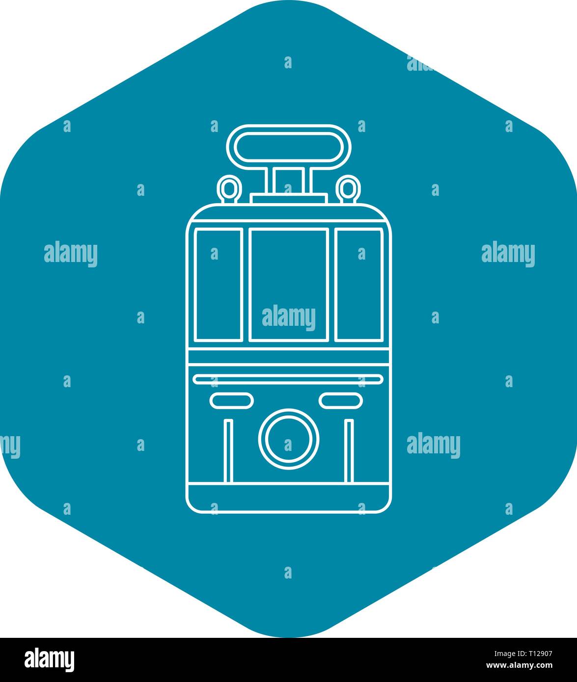 Tram icon, outline style Stock Vector Image & Art - Alamy
