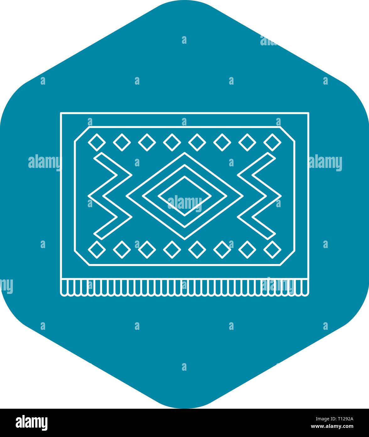 Turkish carpet with geometric pattern icon Stock Vector Image & Art - Alamy
