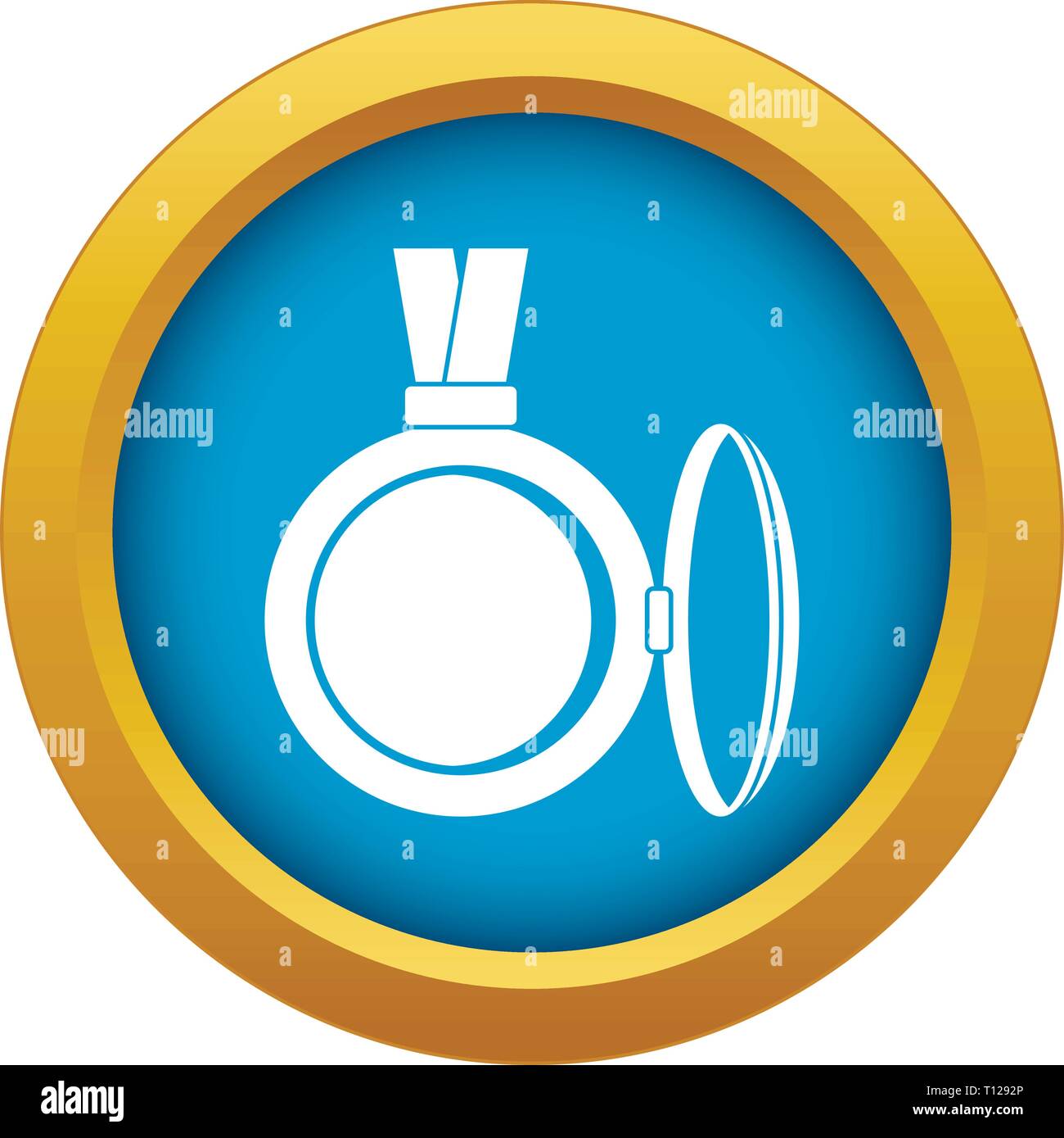 Medallion icon blue vector isolated Stock Vector Image & Art - Alamy