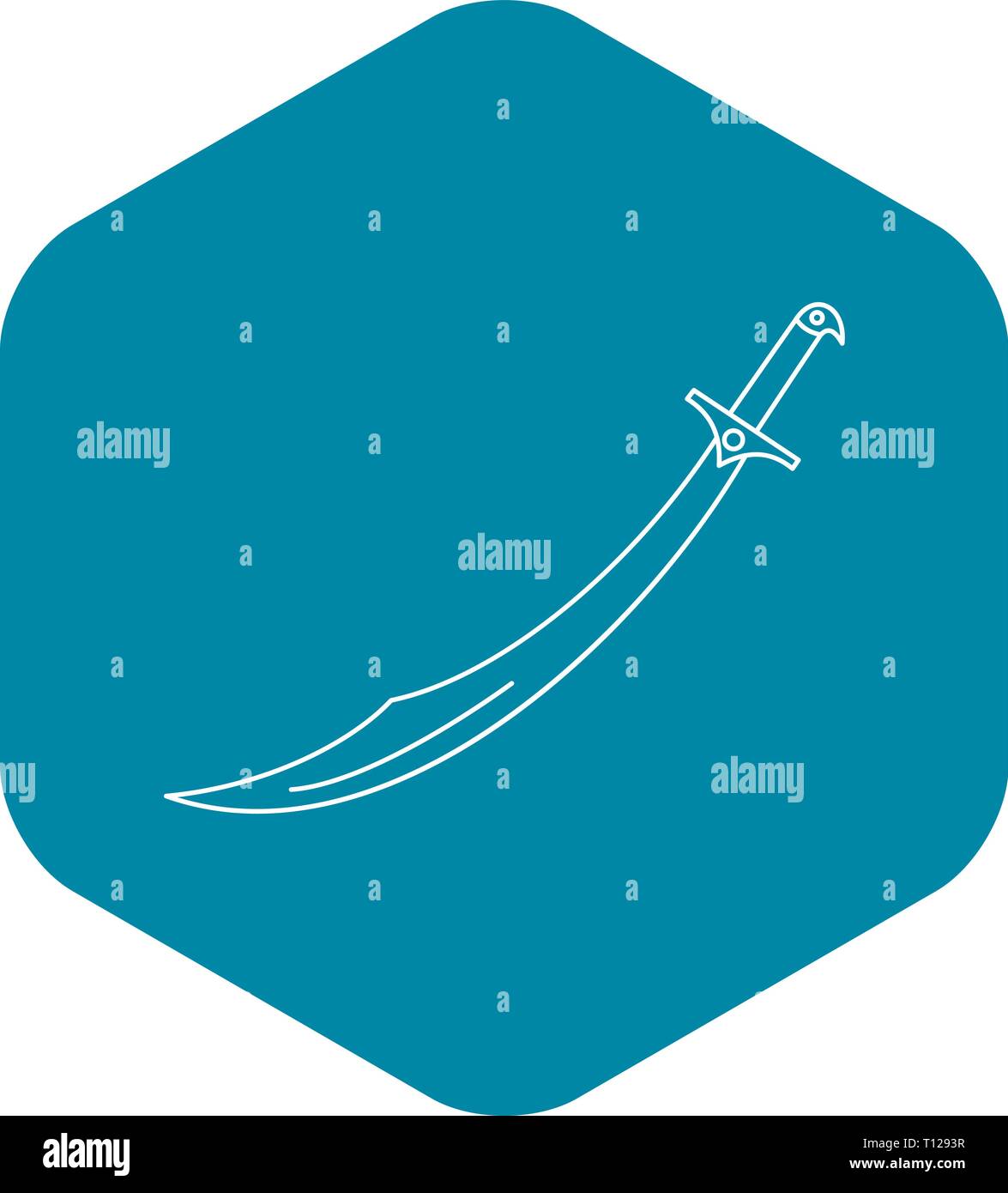 Arabian scimitar icon, outline style Stock Vector Image & Art - Alamy